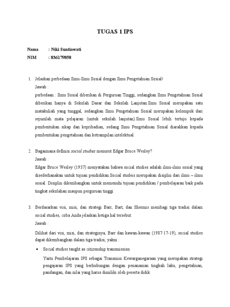 Tugas 1 Ips Tuton | PDF