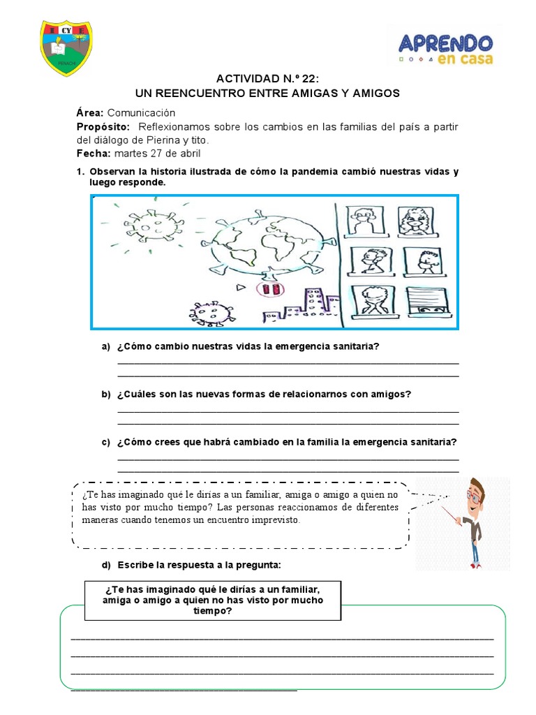 Actividad #22 - Un Reencuentro Entre Amigas y Amigos | PDF