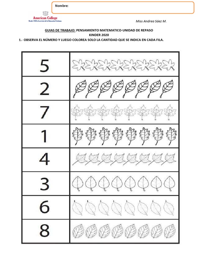 N2 Matematica Kinder | PDF | Hogar, jardinería y bricolaje