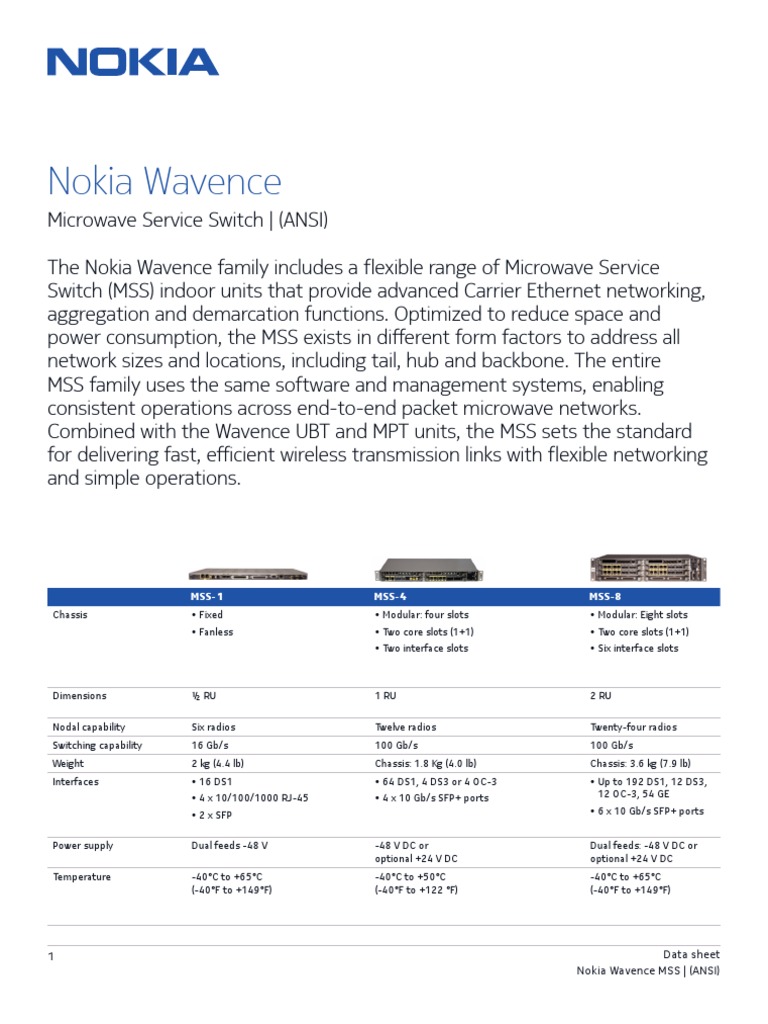 Nokia Wavence: MSS-1 MSS-4 MSS-8 | PDF | Quality Of Service | Computer ...
