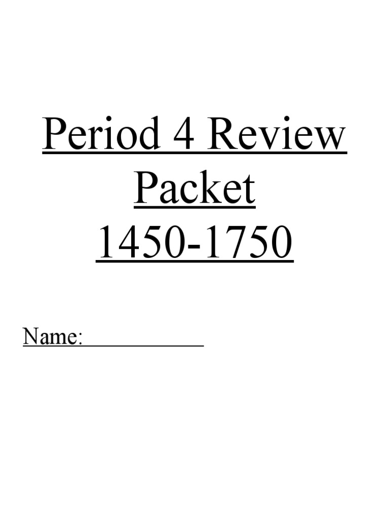Period 4 Review Packet | PDF | Empire | Colonialism