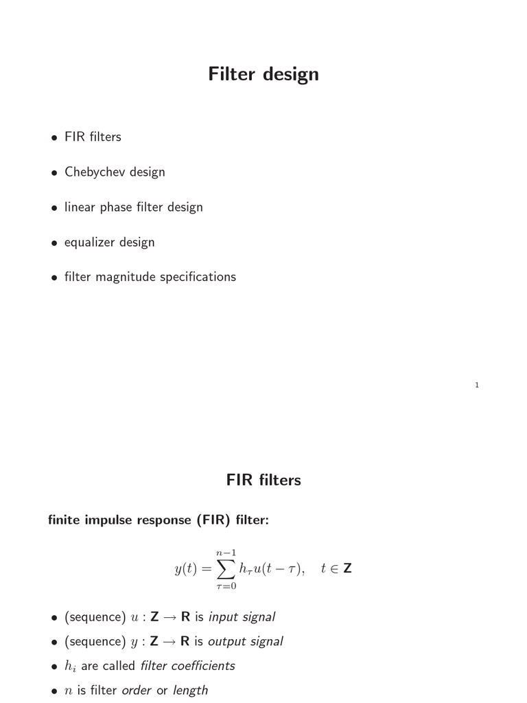 Filters | PDF | Telecommunications | Telecommunications