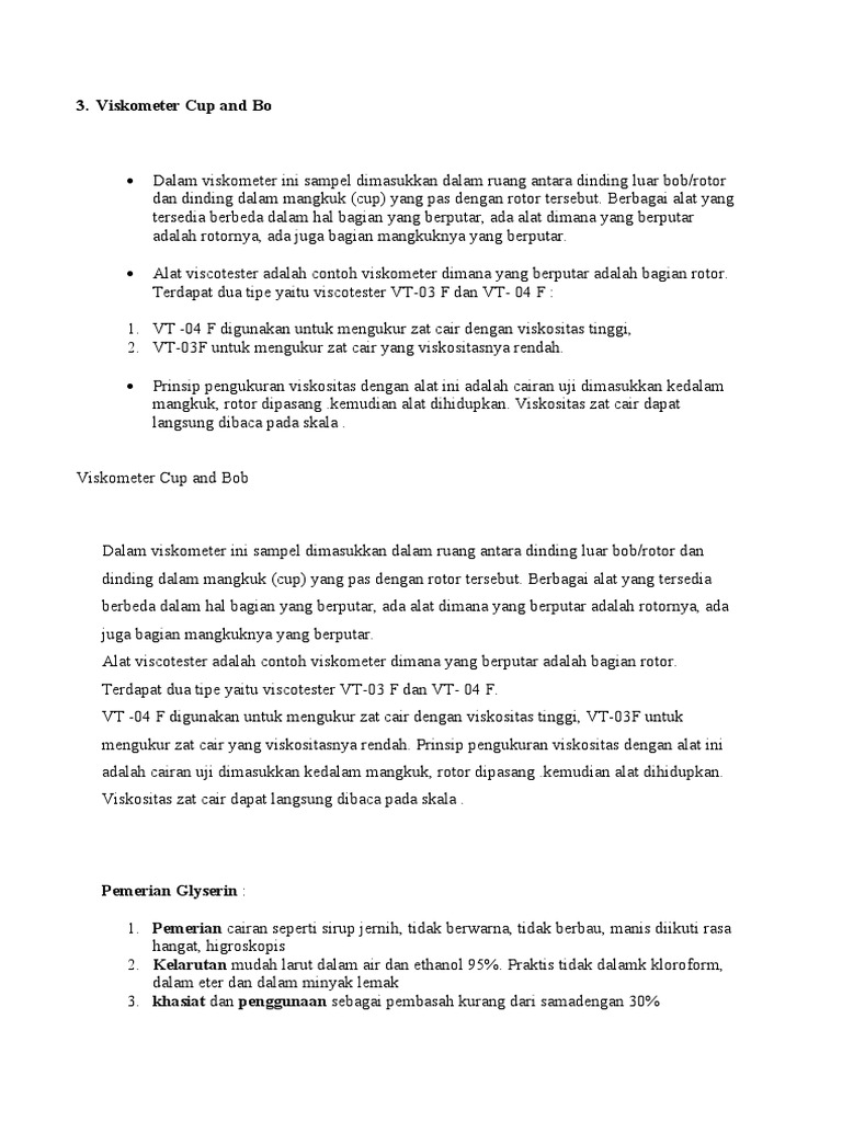 Viskometer Cup & Bob | PDF