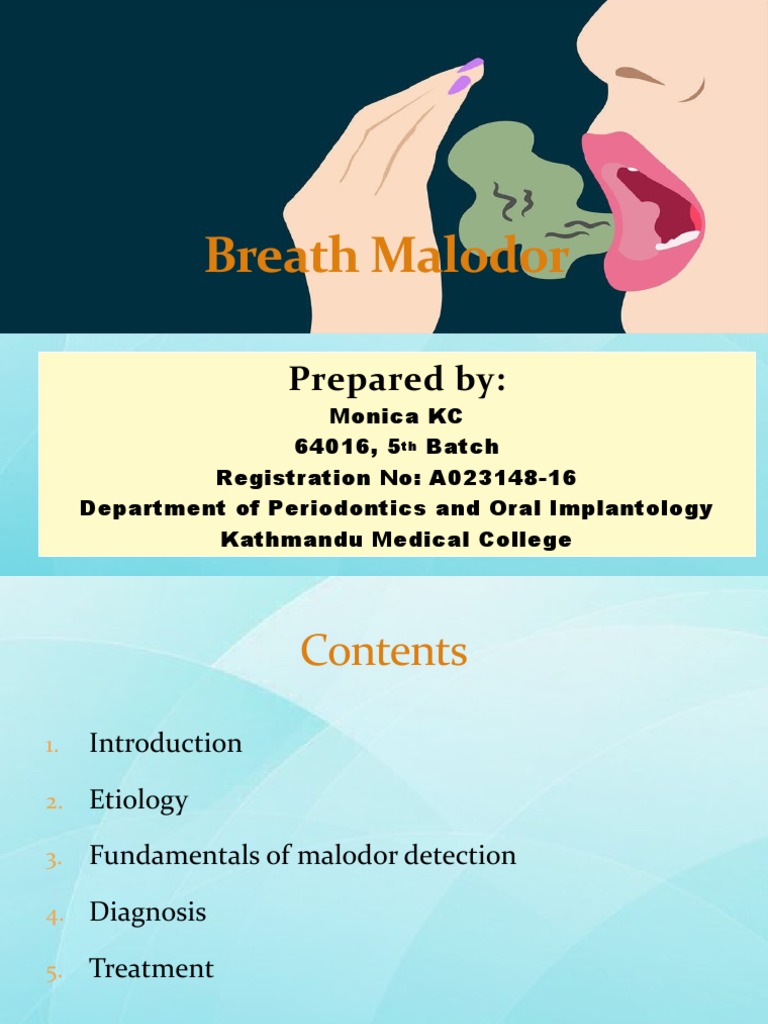 Breath Malodor: Prepared by | Download Free PDF | Odor | Periodontology