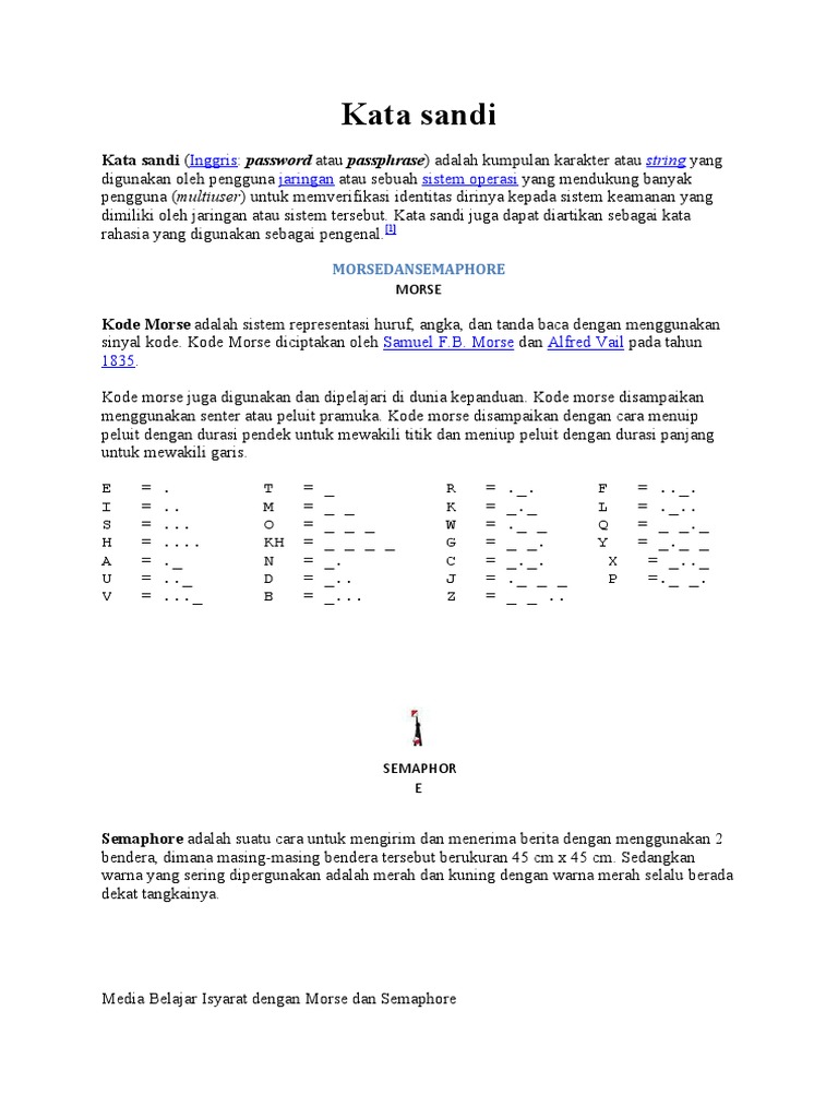 05 BAHASA ISYARAT Sandi Semaphore Dan Morse | PDF | Metode & Bahan Ajar