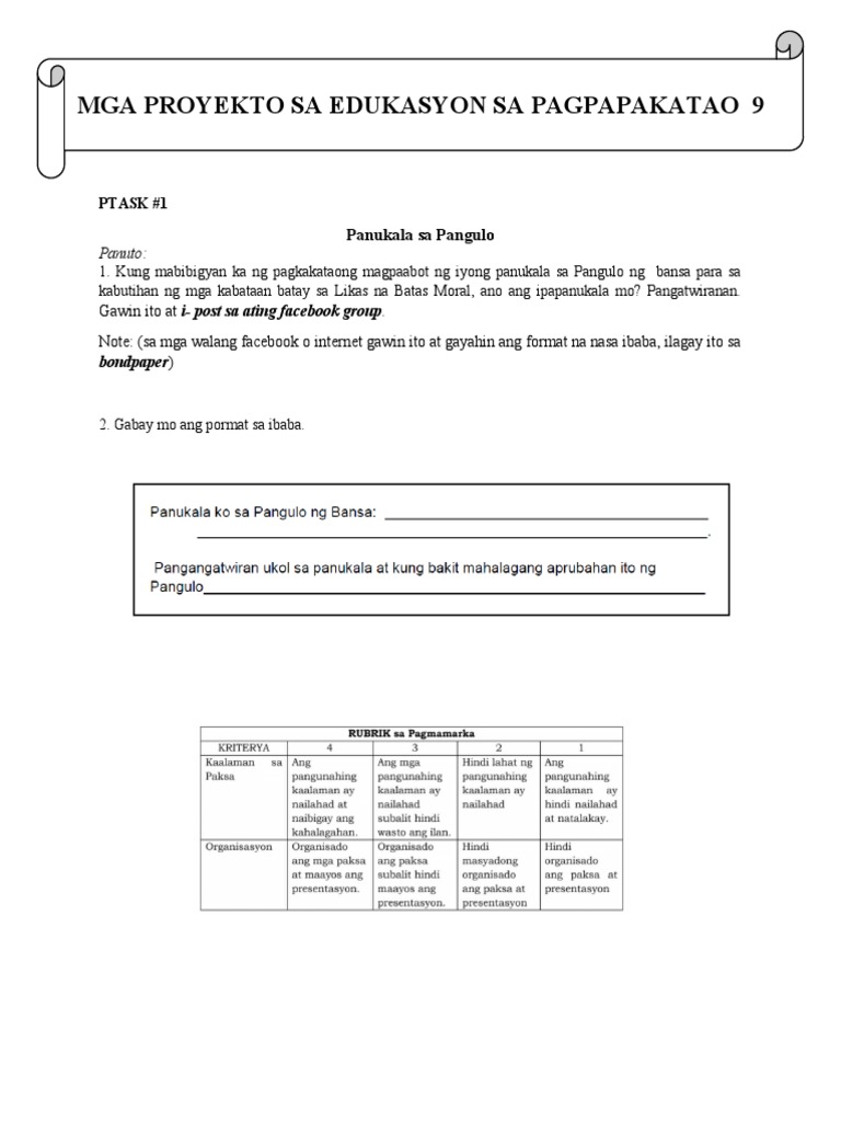Esp Ptask Grade 9 | PDF