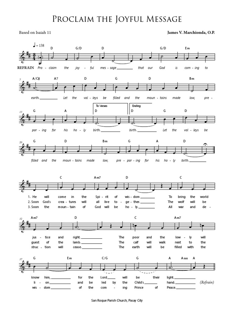 Proclaim The Joyful Message | PDF