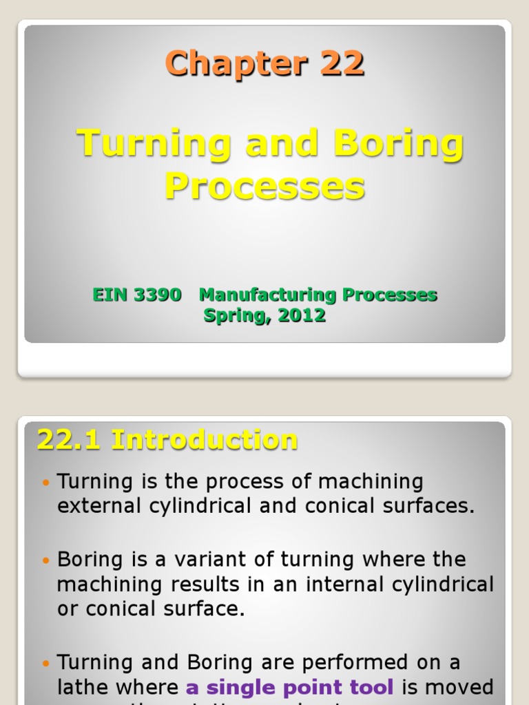 Turning and Boring Processes | PDF | Machining | Procedural Knowledge