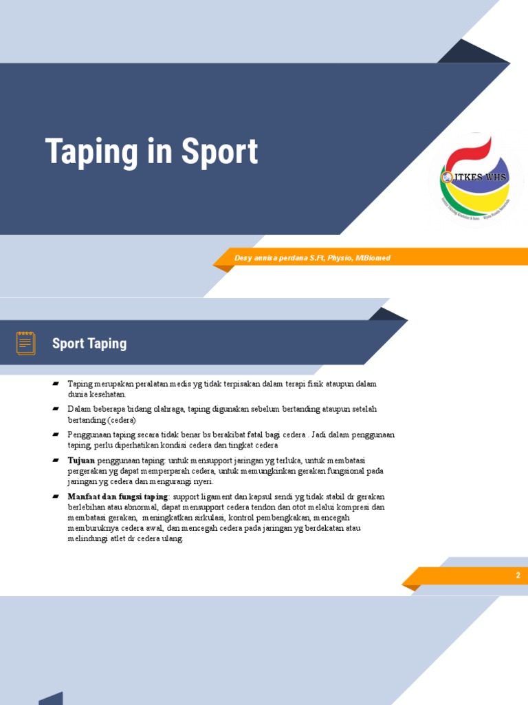 Taping in Sport | PDF