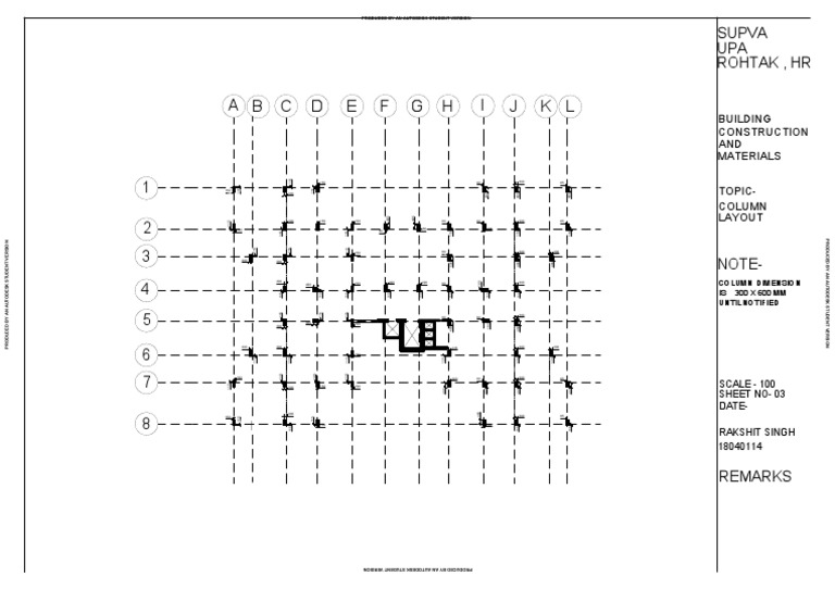 Column Layout Plan | PDF