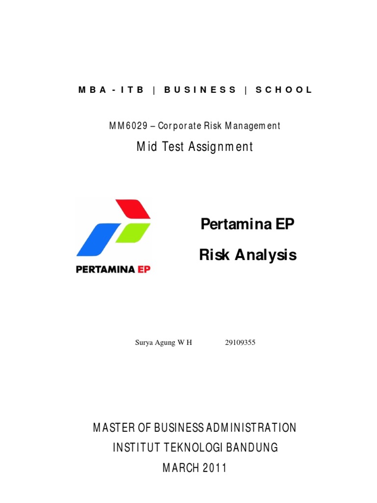 Risk Management at Pertamina EP | PDF | Risk Management | Business