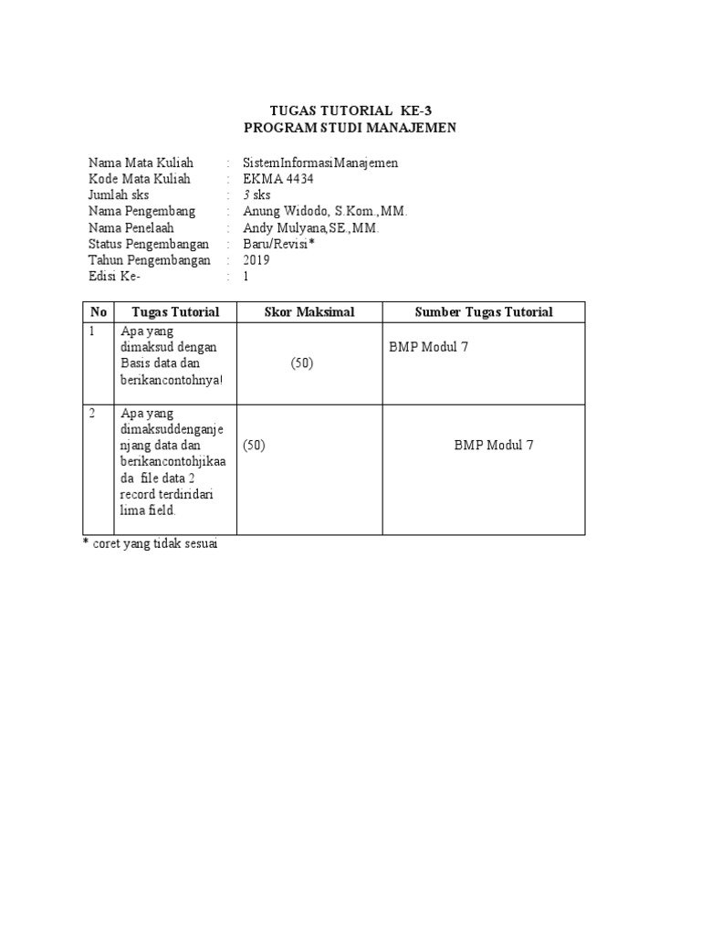 Tugas SIM: Basis Data & Jenjang Data | PDF | Komputer