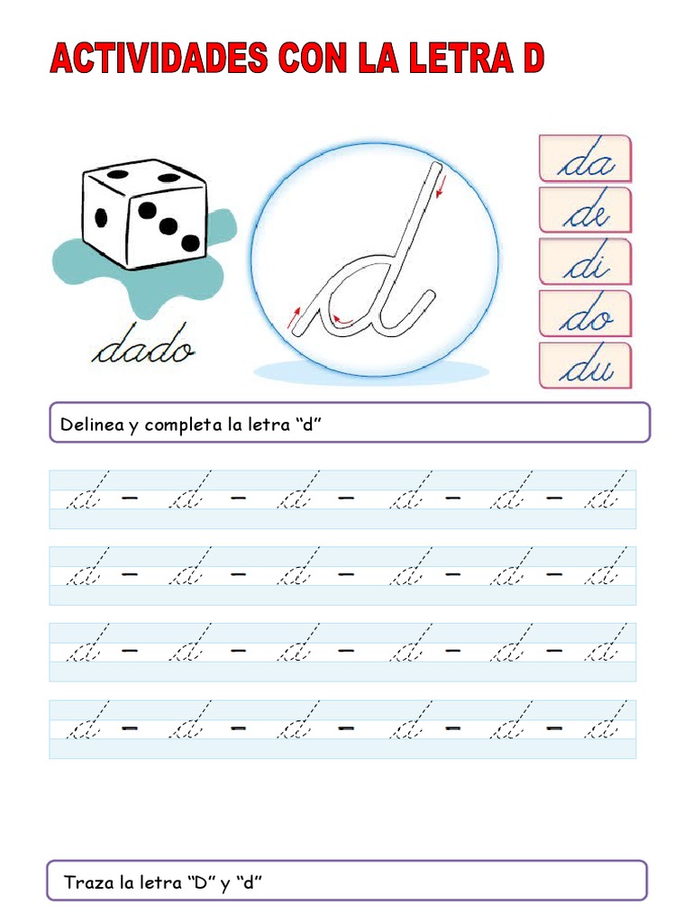Actividades Con La Letra D | PDF