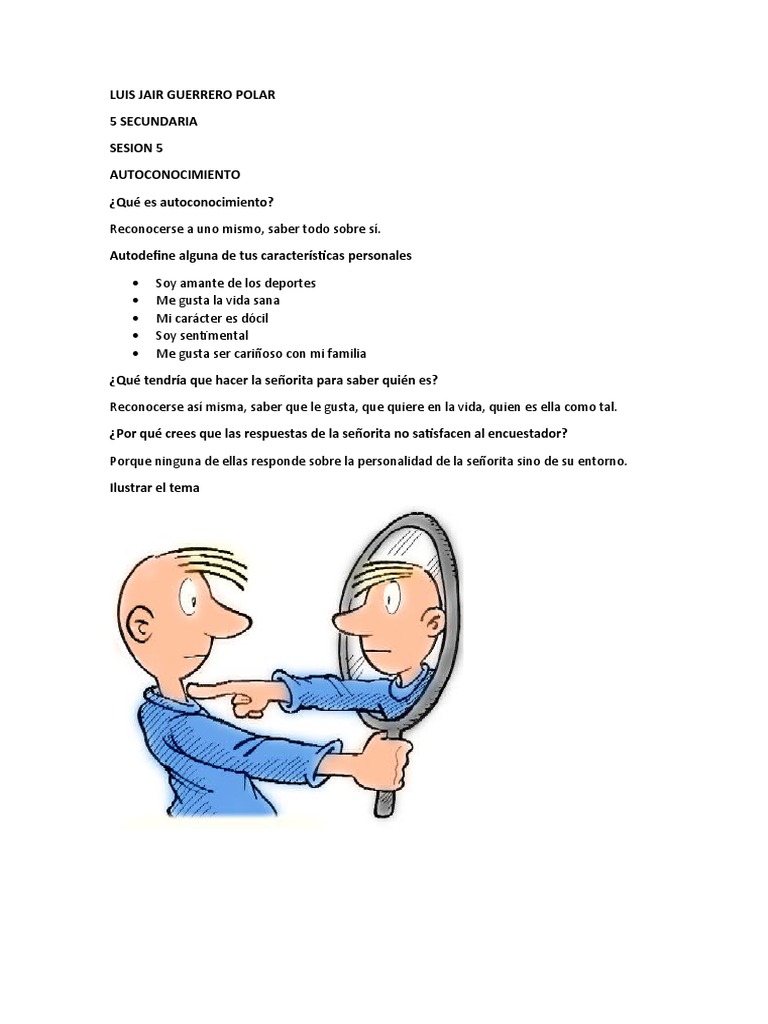 Sesion 5 Autoconocimiento | PDF