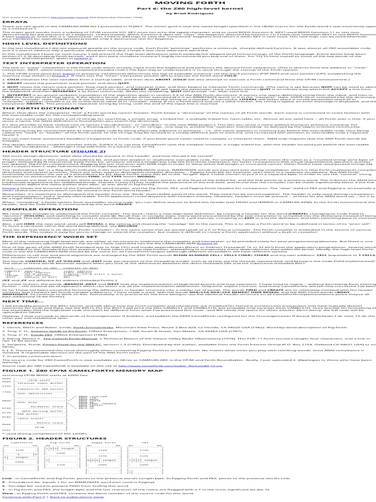 Moving Forth - Part 6 | PDF | String (Computer Science) | Compiler