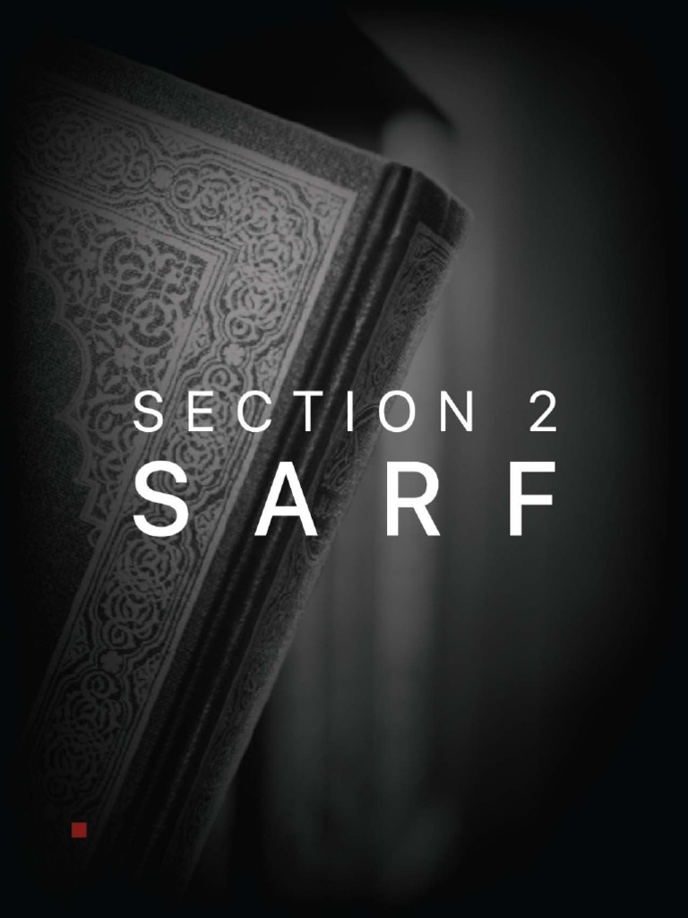 Introduction to Arabic Sarf Morphology | PDF | Morphology | Grammar