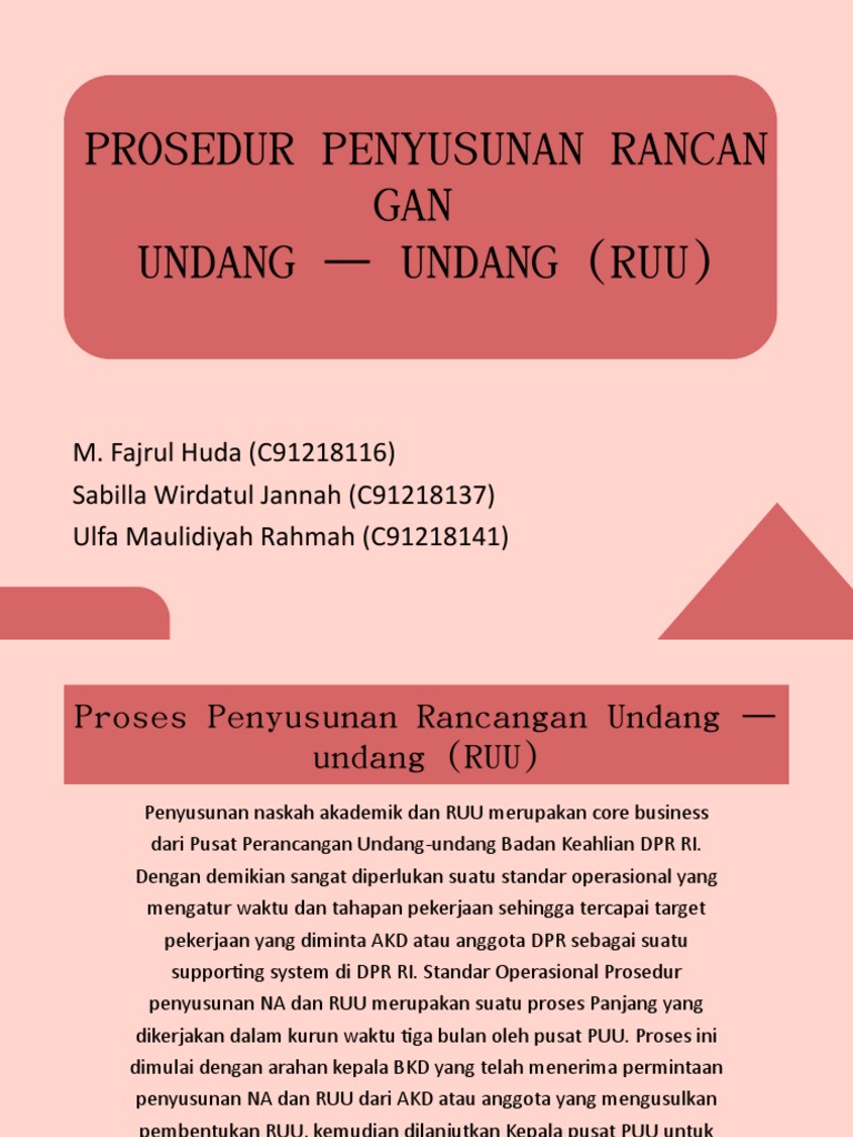 Prosedur Penyusunan Ruu | PDF