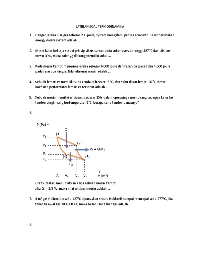 Latihan Soal Termodinamika | PDF