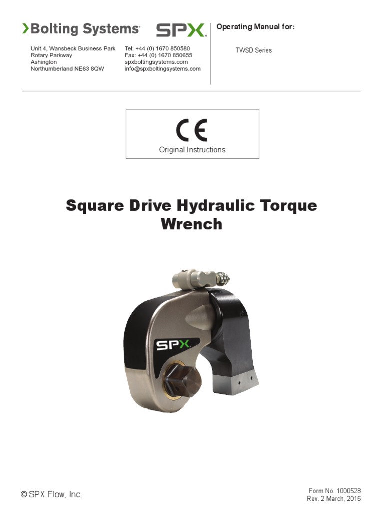 SPX Hyd Torque TWSD | PDF | Nut (Hardware) | Pump