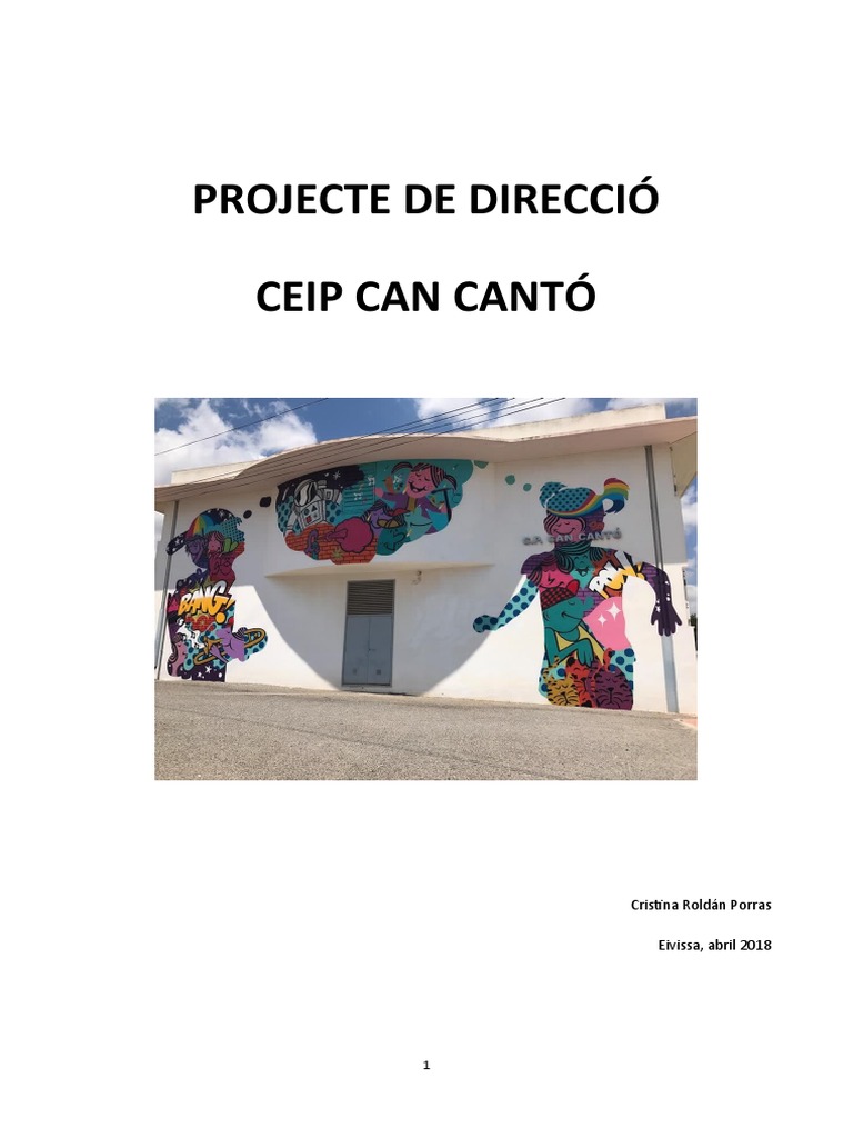 Projecte de Direcció CEIP Can Cantó | PDF