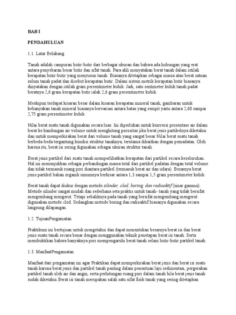 Berat Isi Tanah | PDF