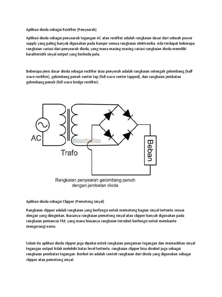 Aplikasi Dioda Sebagai Rectifier | PDF | Komputer
