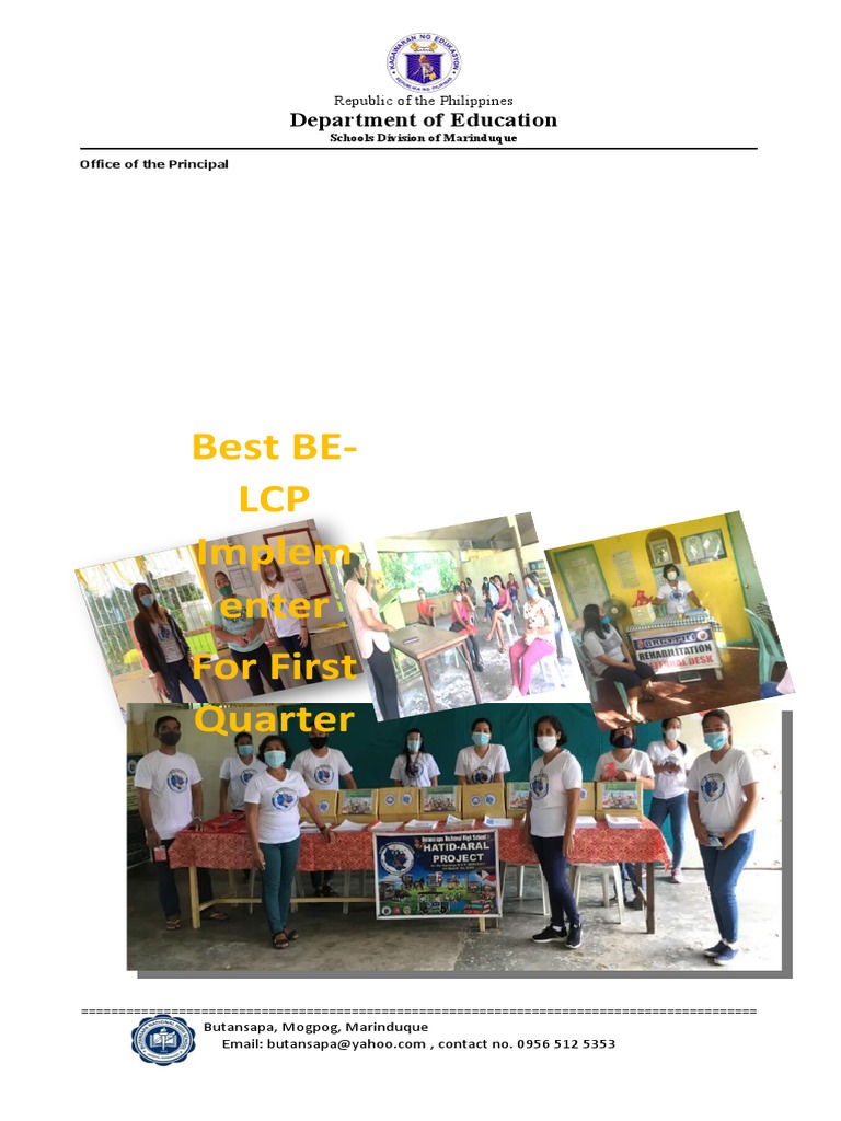 Best Be-Lcp School Head Category | PDF | Learning | Teachers