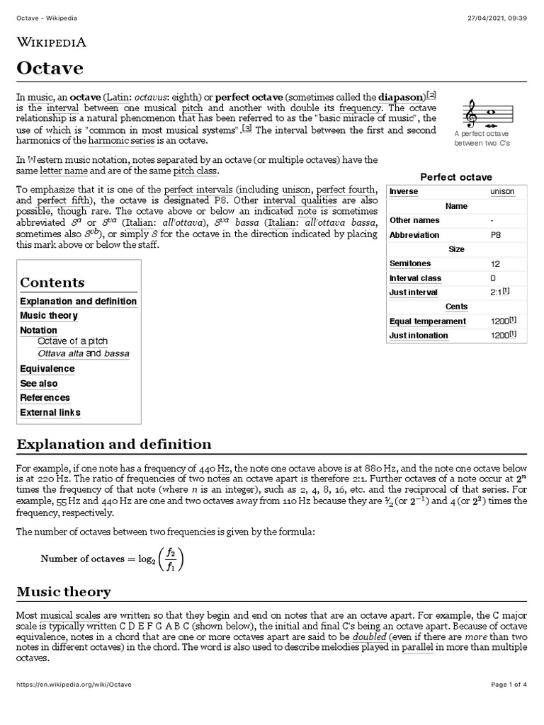 Octave: Bassa (Italian: All'ottava Bassa | PDF | Musical Compositions ...