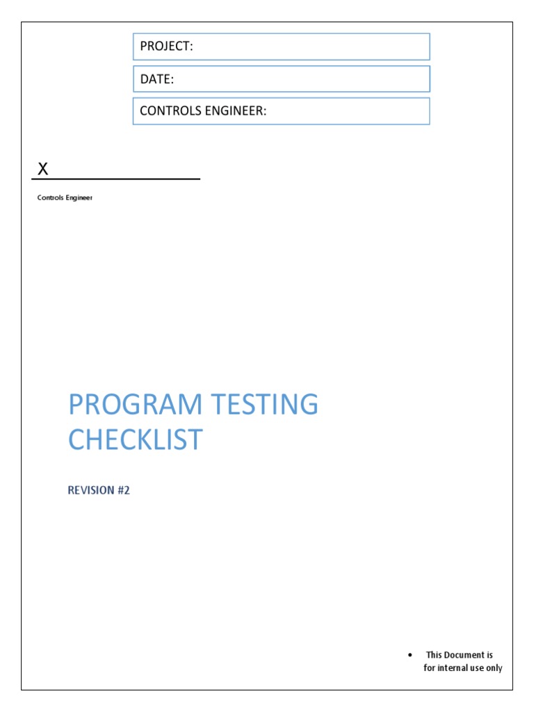 Software Testing Checklist-Rev2 | PDF | Programmable Logic Controller ...