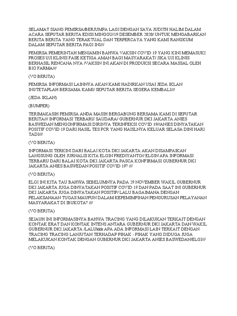 Naskah News Anchor | PDF