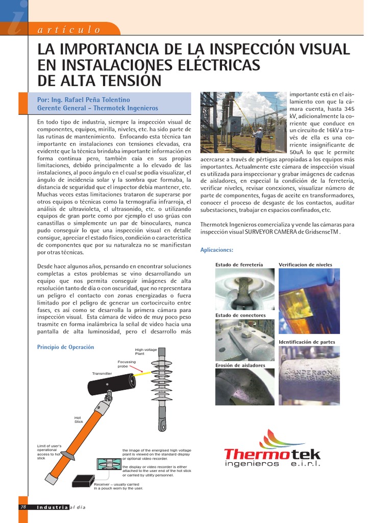 Inspec Visual Equipo Electrico | PDF | Ingenieria Eléctrica ...