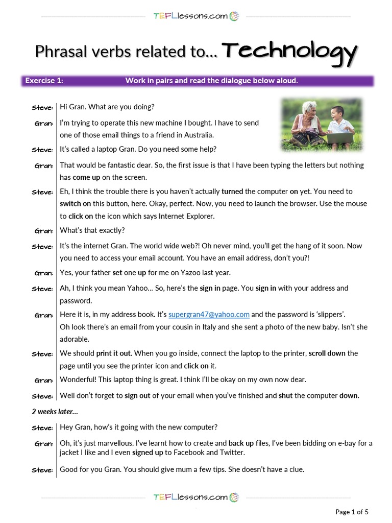 Technology: Phrasal Verbs Related To | PDF | Icon (Computing) | Information Age
