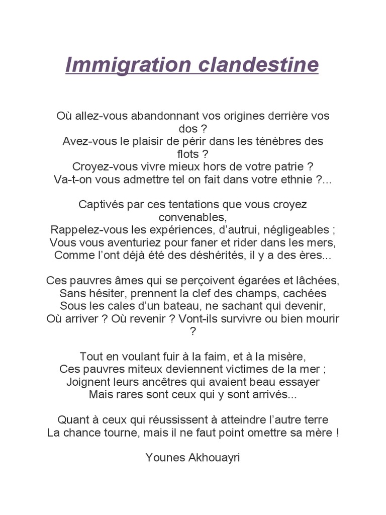 Immigration Clandestine | PDF