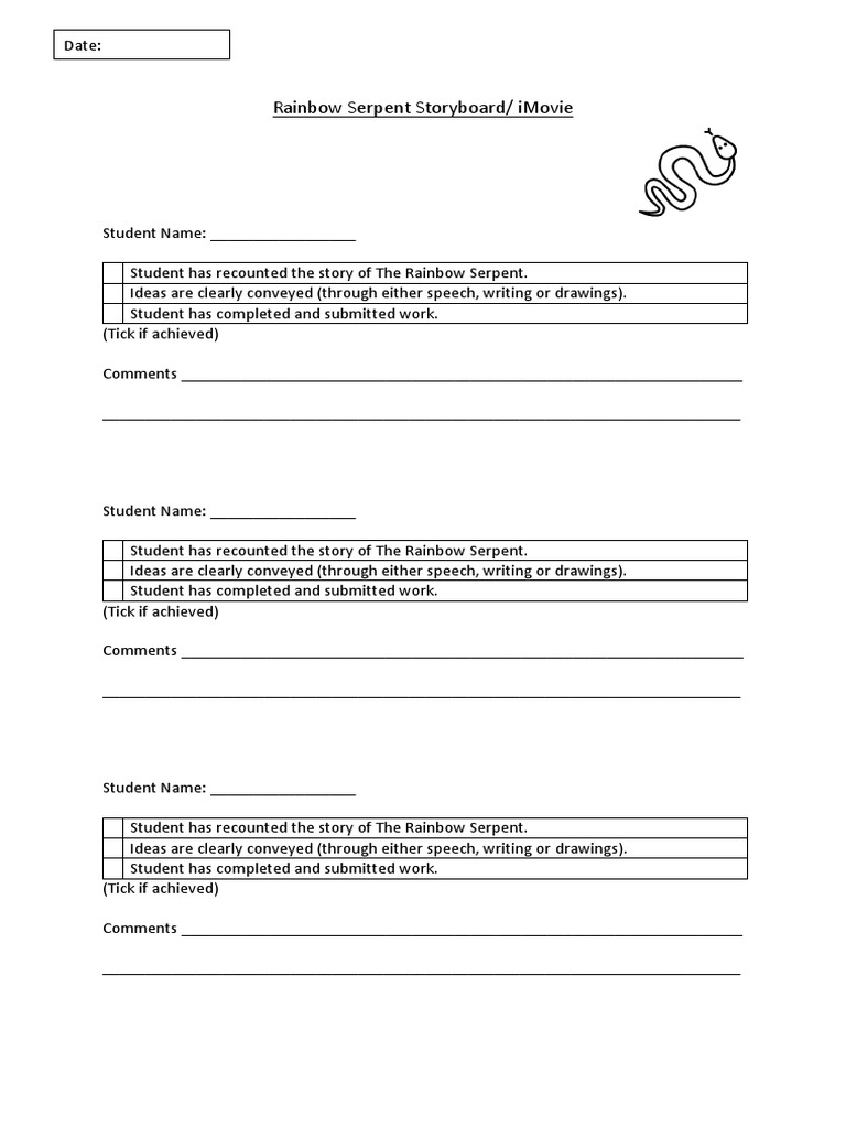 Rainbow Serpent Storyboard | PDF