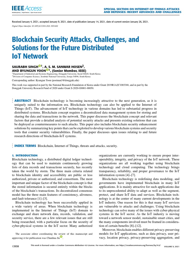 Blockchain Security Attacks, Challenges, and Solutions For The Future ...