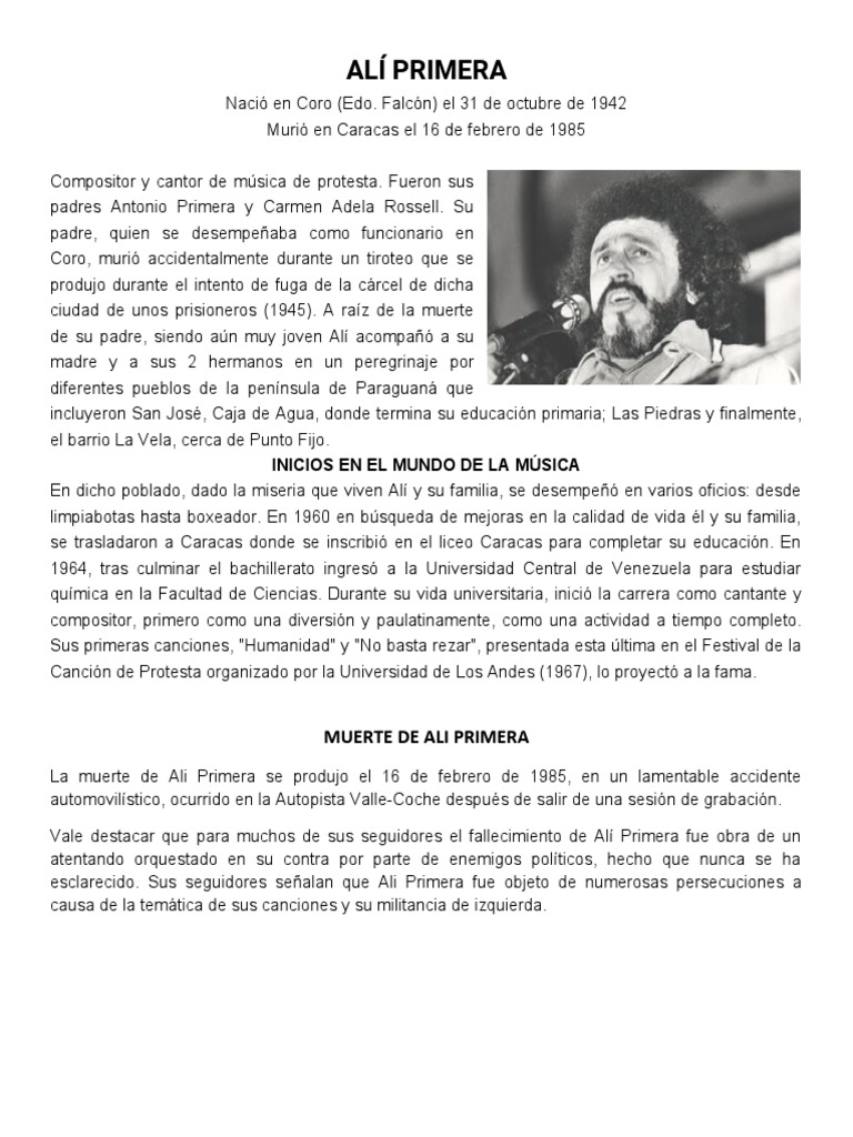 Alí Primera | PDF