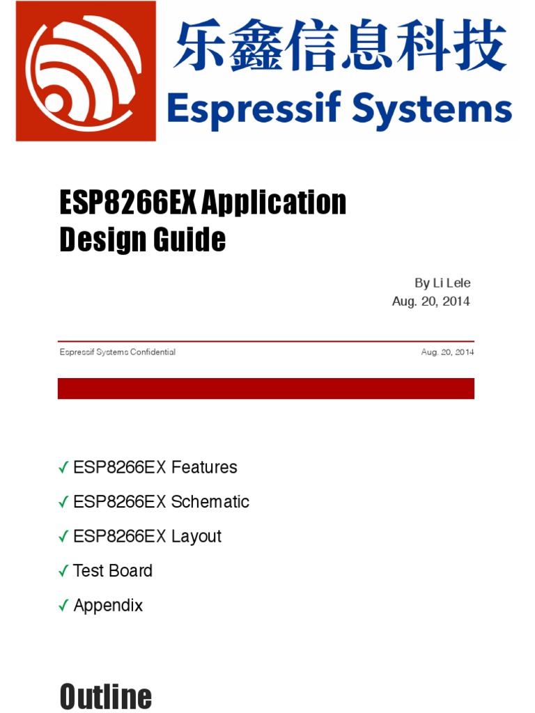 ESP8266EX Design Guide & Features | PDF | Capacitor | Information And Communications Technology