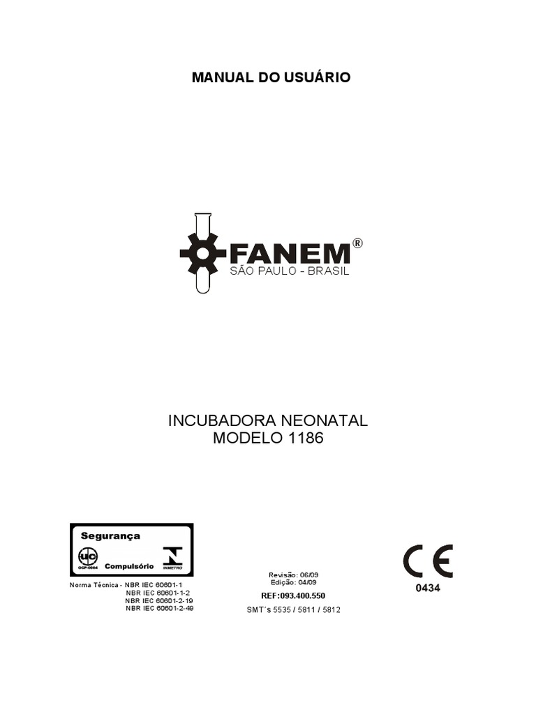 Fanem 1186 Manual de Serviço | PDF | Umidade | Temperatura
