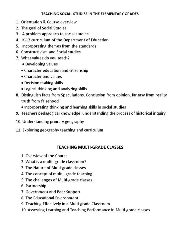 Teaching Social Studies in The Elementary Grades | PDF | Curriculum | Human Nature