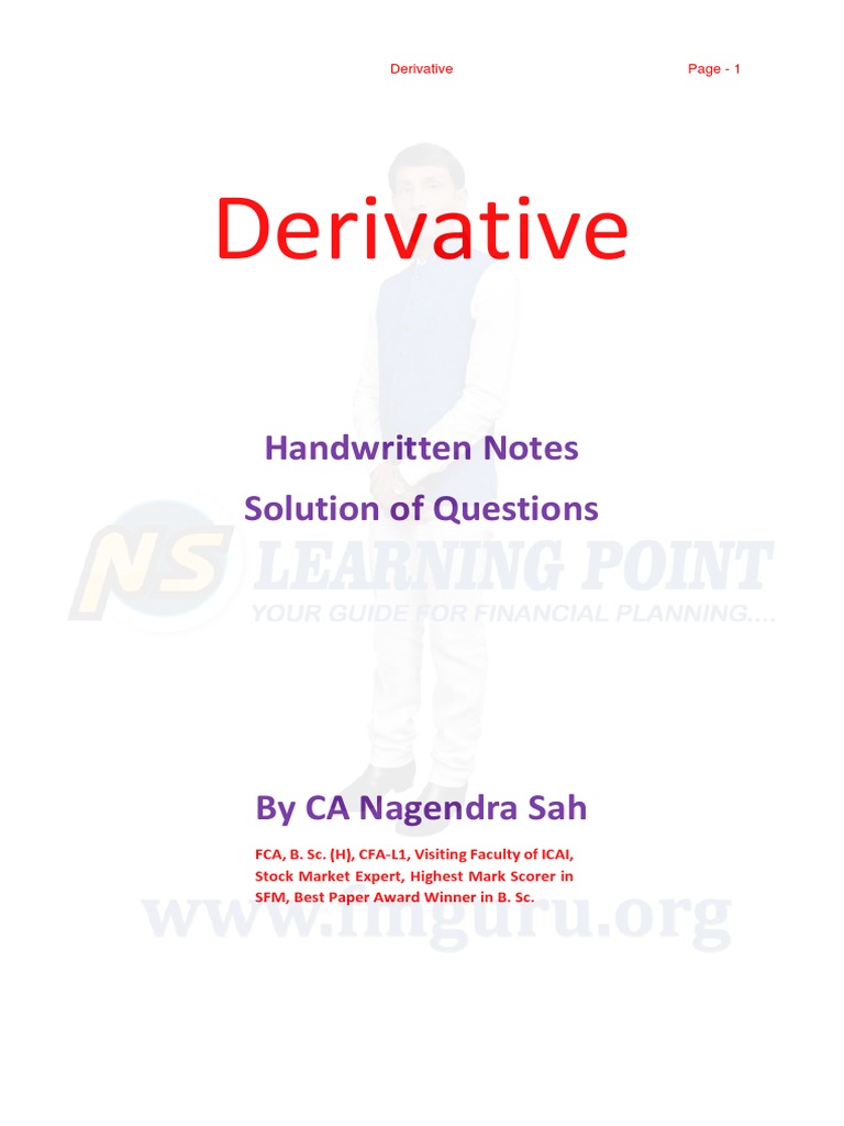 Derivative: Handwritten Notes Solution of Questions | PDF