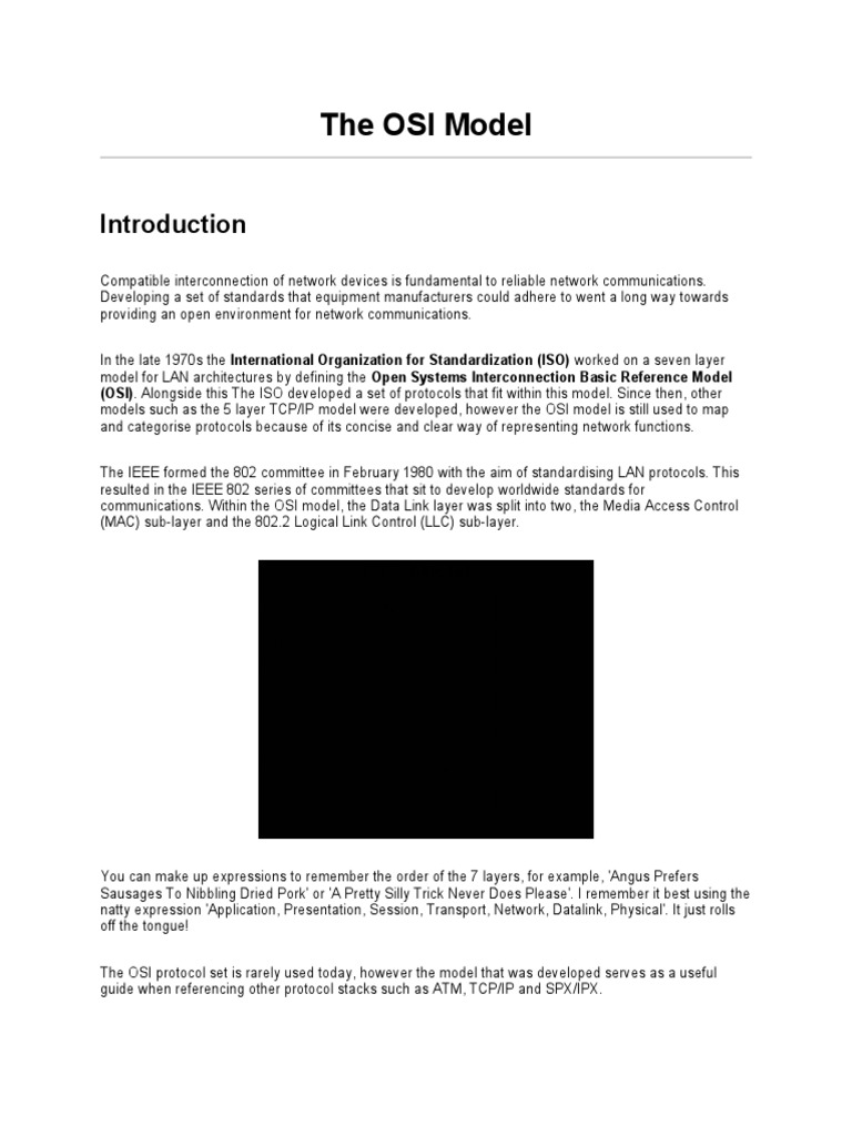 The OSI Model | Download Free PDF | Osi Model | Computer Network
