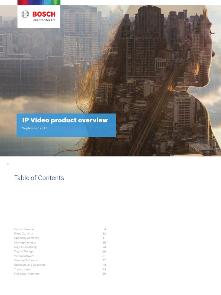 Bosch Ip - Video - Product - Overview | PDF | Video | Frame Rate