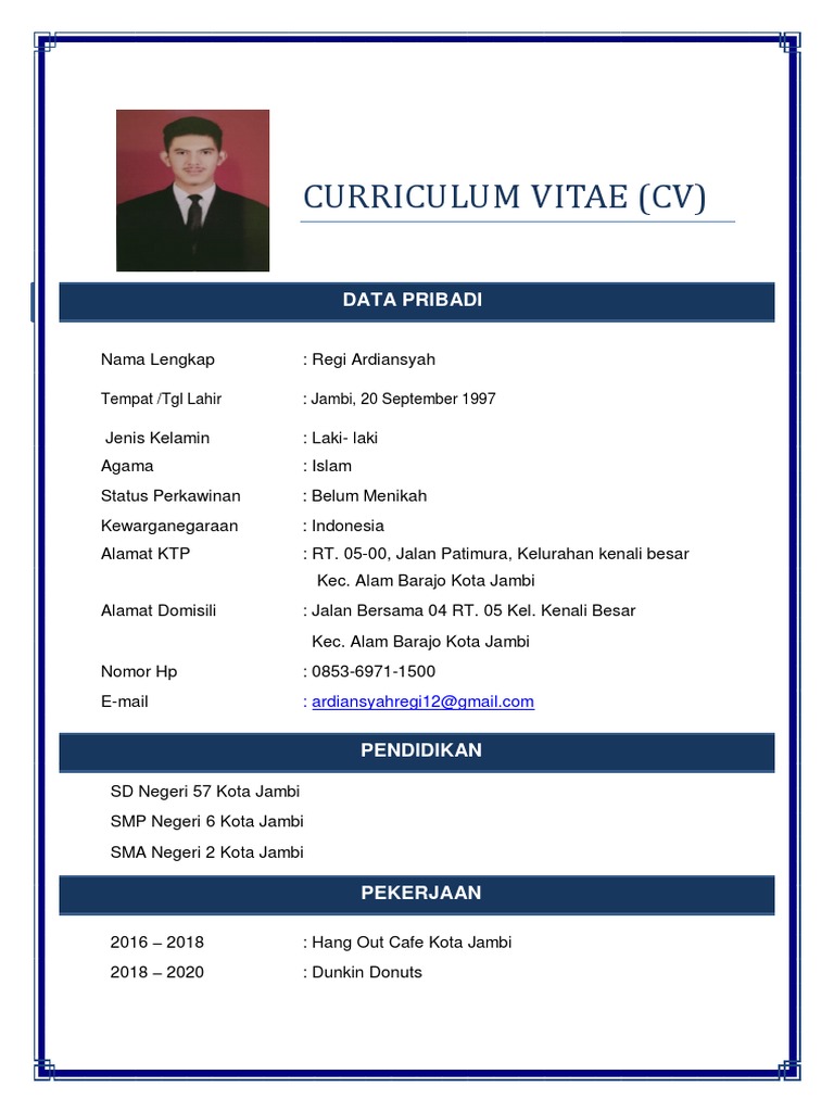 CV Regi Ardiansyah | PDF