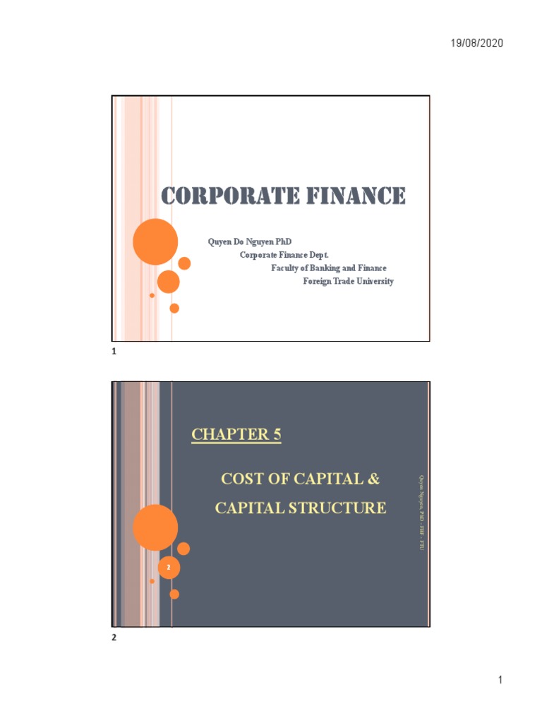 Chapter 5-Capital Structure | PDF | Capital Structure | Cost Of Capital