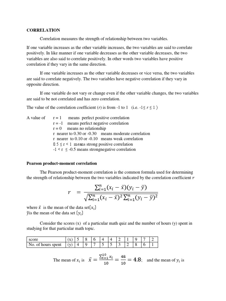 Correlation And Regression Pdf Correlation And Dependence