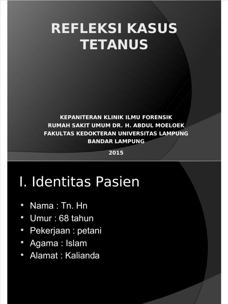 Dokumen - Tips - Refleksi Kasus Tetanus | PDF