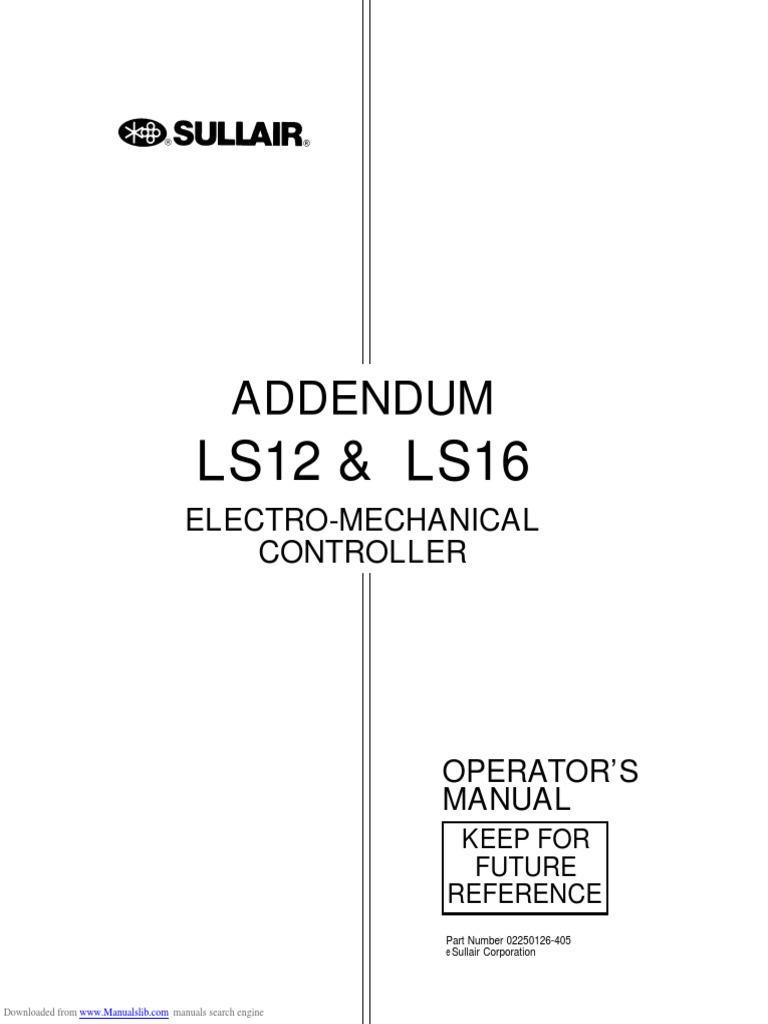 Addendum: LS12 & LS16 | PDF | Valve | Forklift