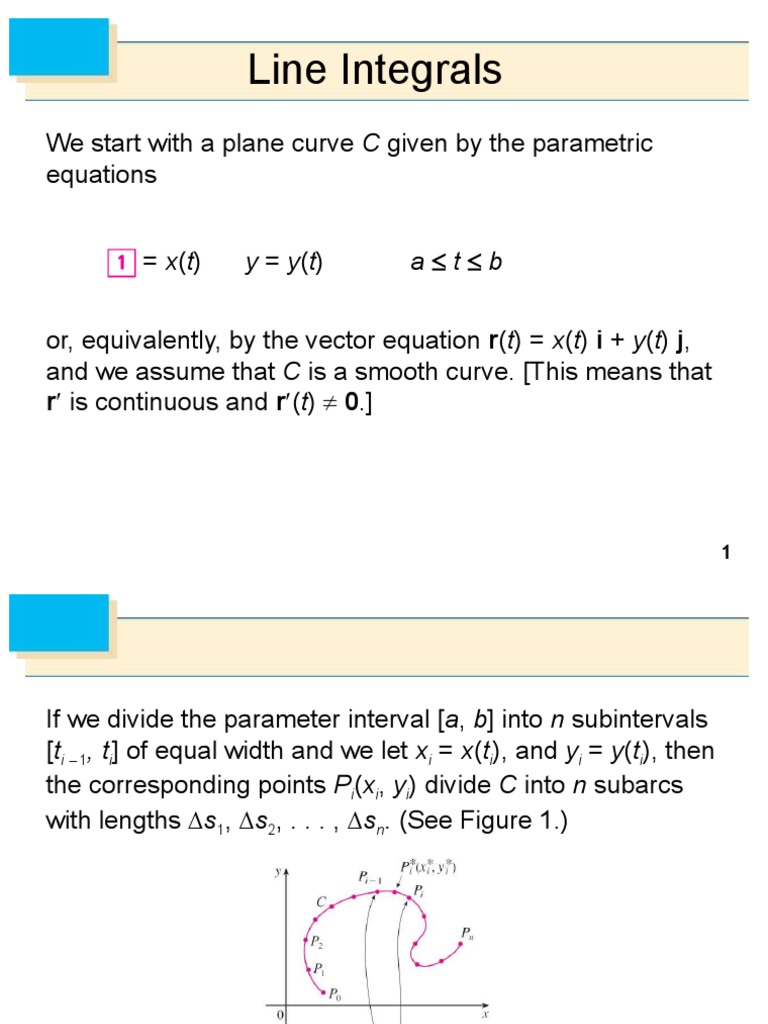 Line Integrals: X X (T) y y (T) A | PDF | Integral | Force