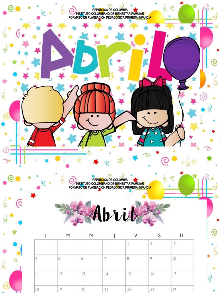 Planeacion Pedagogica Mes de Abril | PDF | Familia | Bienestar