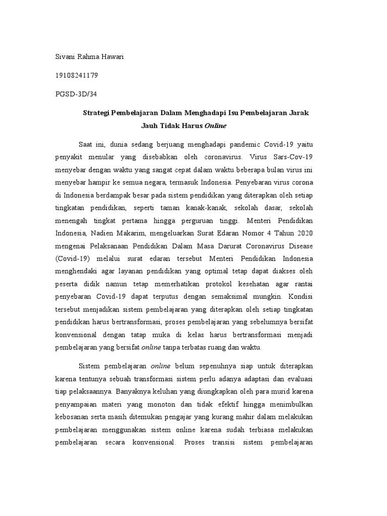 Essay Ilmu Pendidikan | PDF